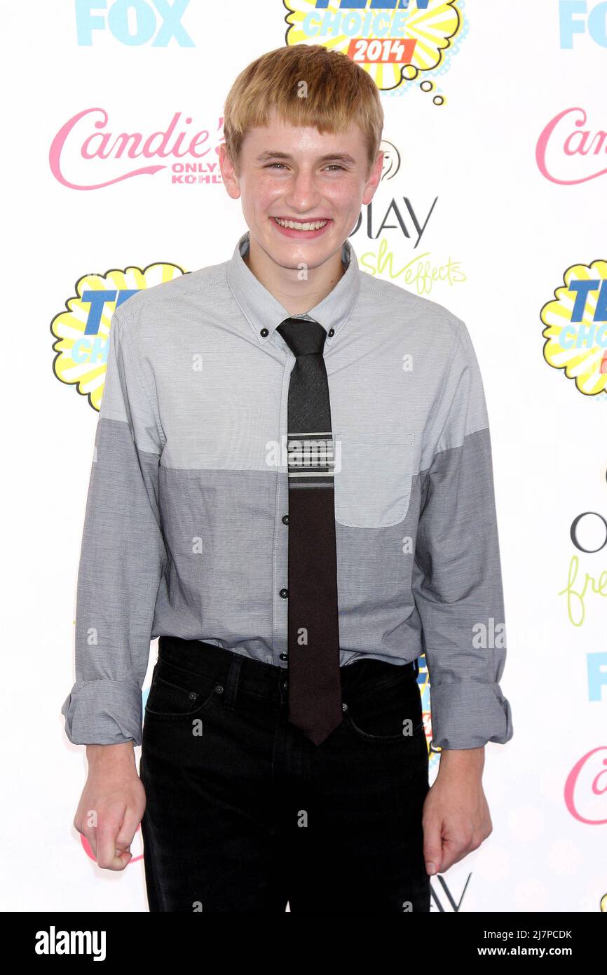 LOS ANGELES - AUG 10: Nathan Gamble at the 2014 Teen Choice Awards at ...