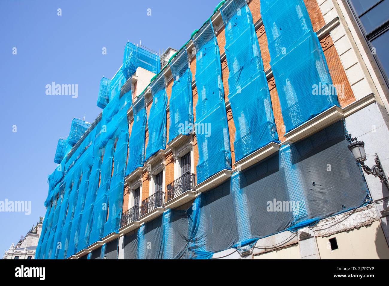 Reconstruction of facade of a historic classical apartment building on ...
