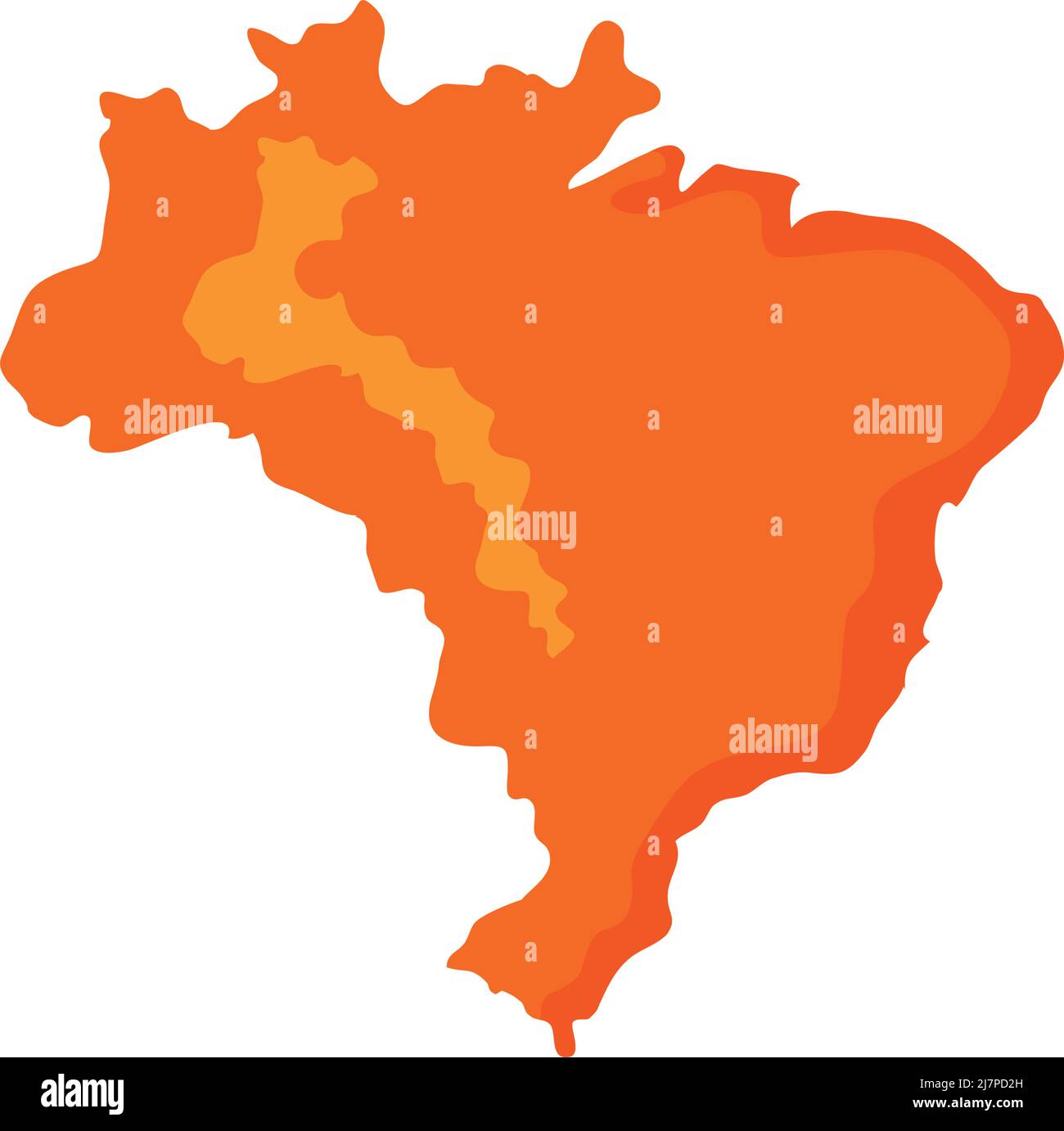 orange brazil map silhouette icon Stock Vector Image & Art - Alamy