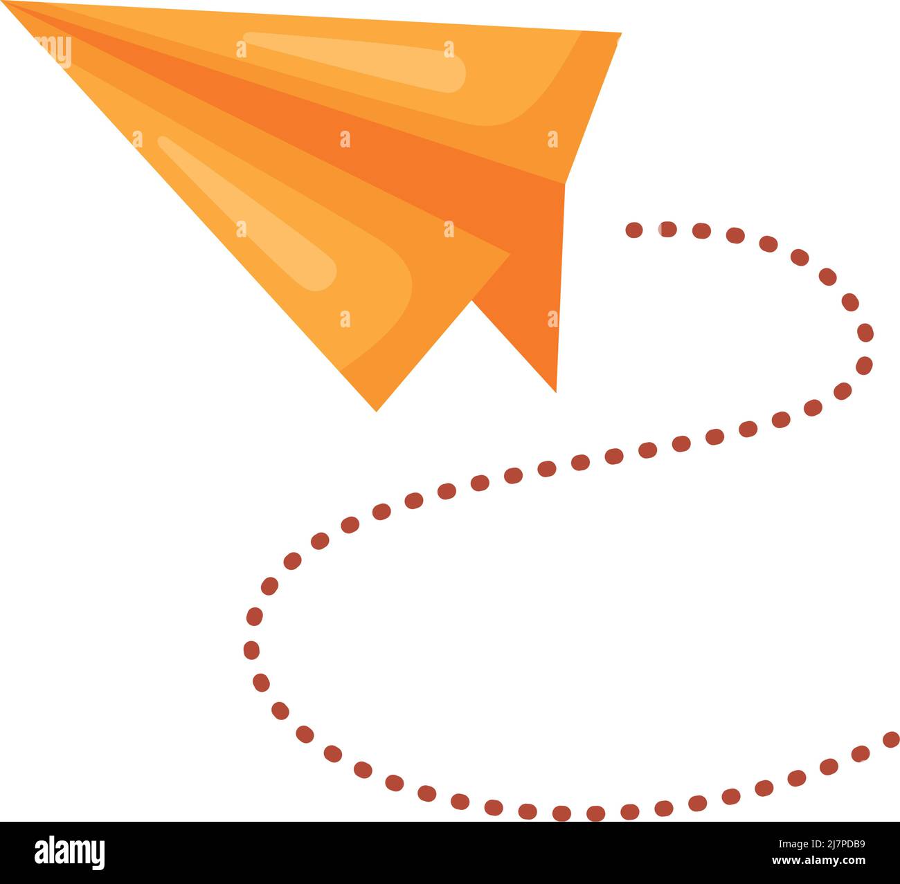 orange paper airplane flying icon Stock Vector Image & Art - Alamy
