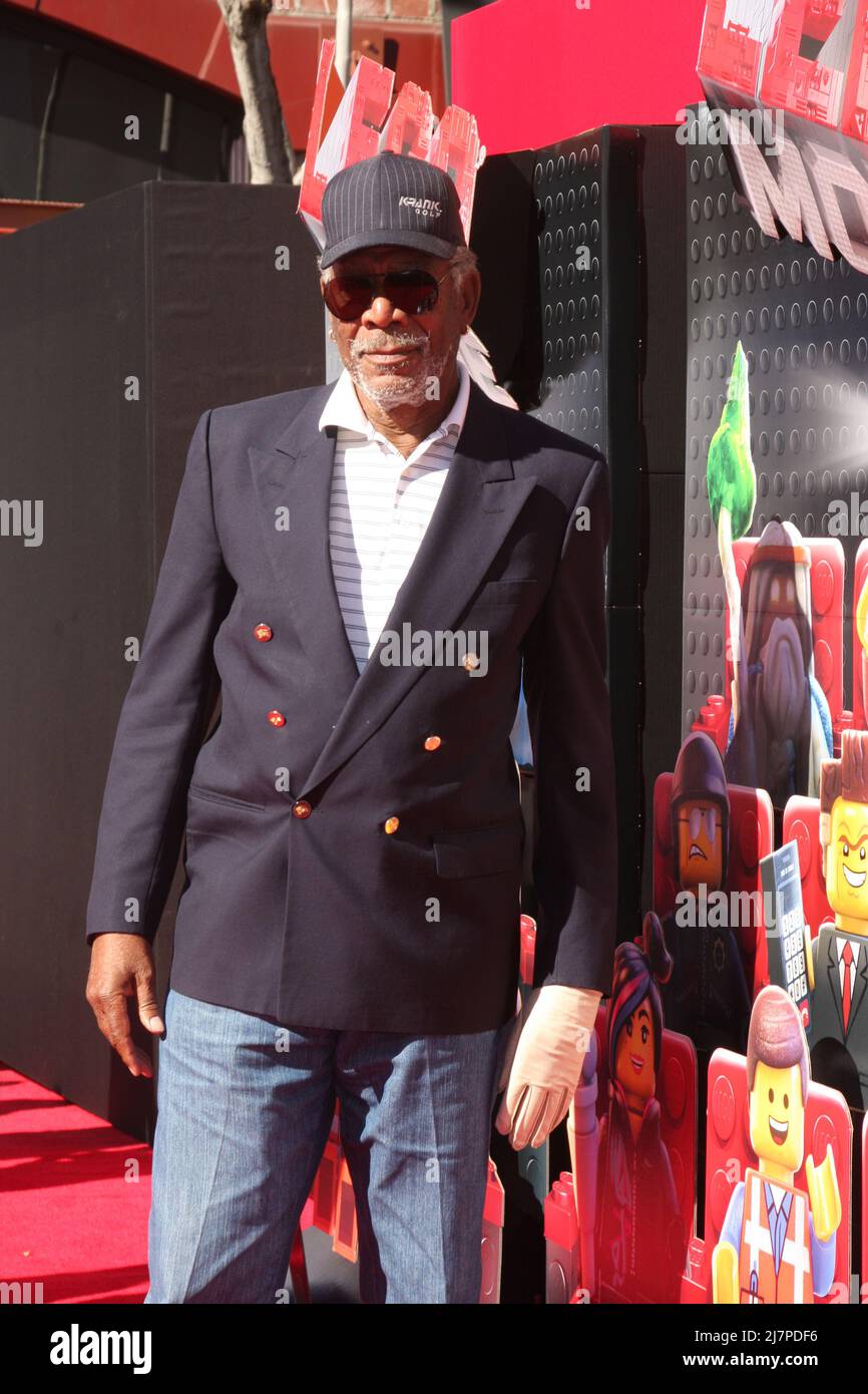 LOS ANGELES - FEB 1: Morgan Freeman at the "Lego Movie" Premiere at ...