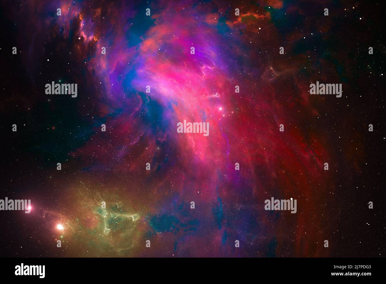 Space background with realistic nebula and shining stars. Colorful ...