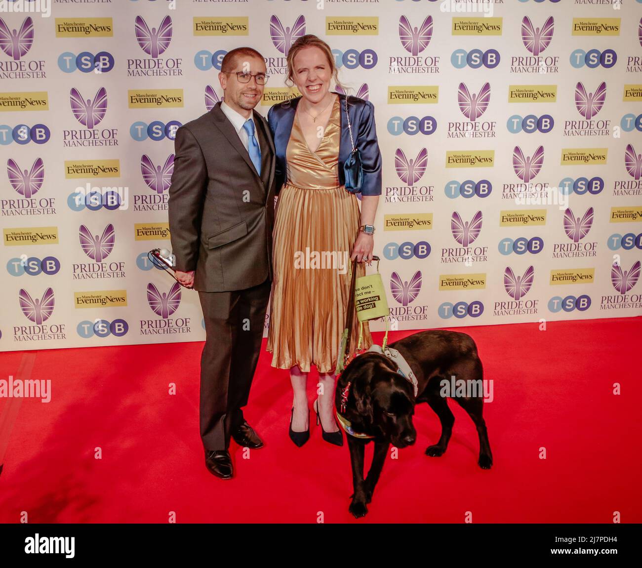 Neil Fachie (L) and Lora Fachie (R) attend the MEN Pride of Manchester ...