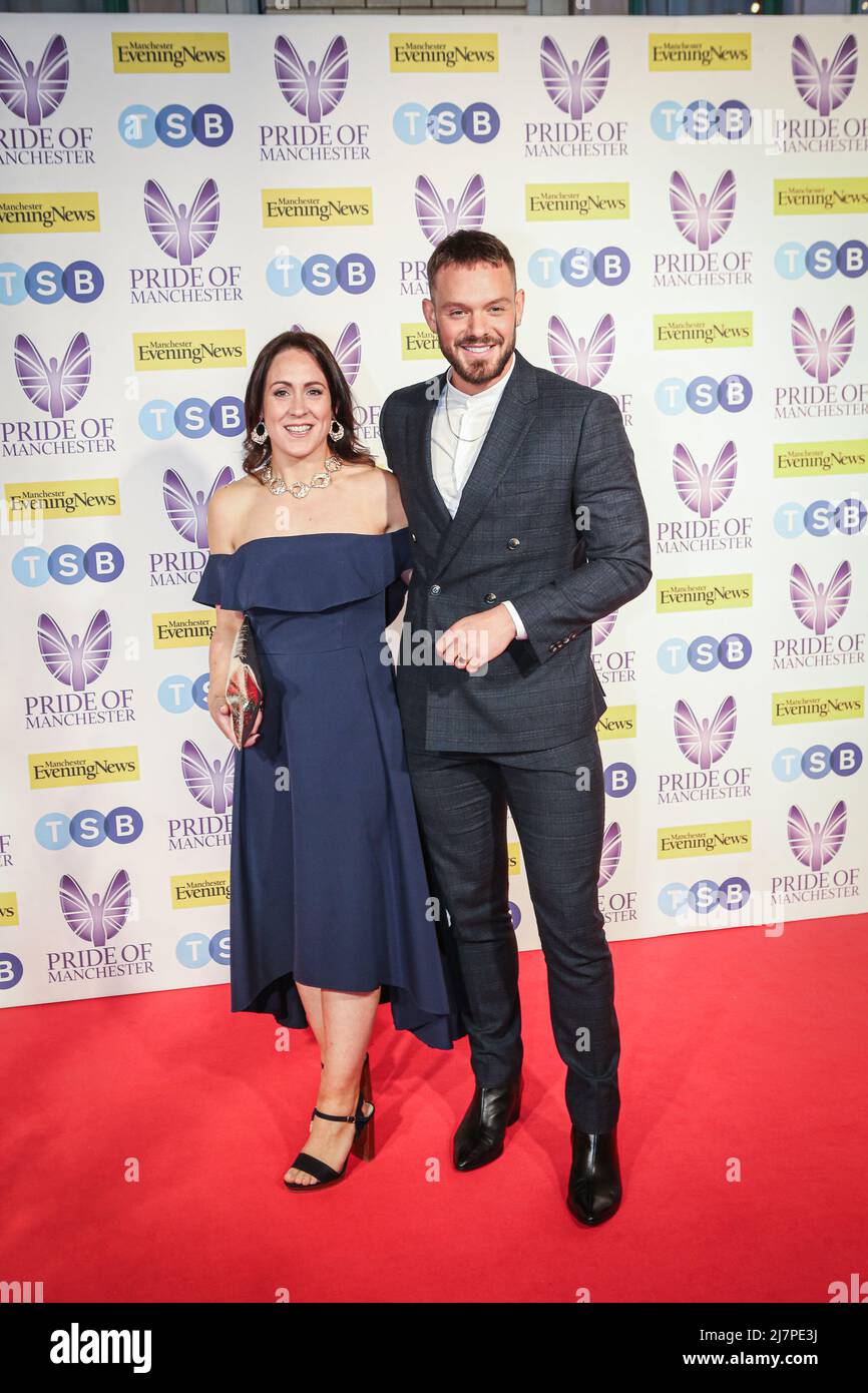 John Whaite (R) and Victoria Cunningham (L)attend the MEN Pride of ...
