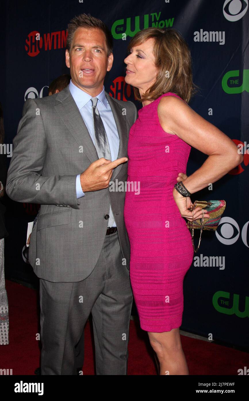LOS ANGELES - JUL 17: Michael Weatherly, Allison Janney at the CBS TCA ...