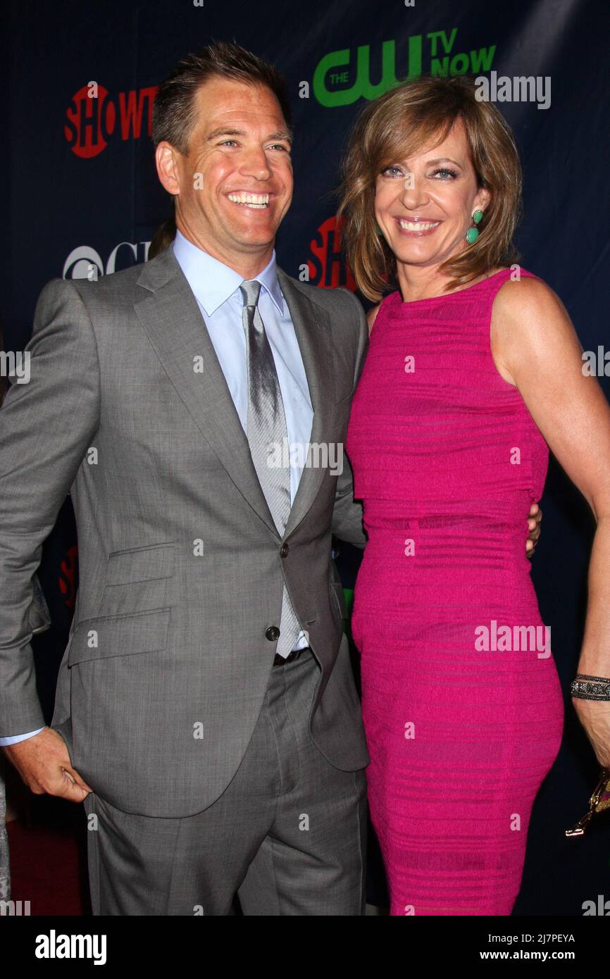 LOS ANGELES - JUL 17: Michael Weatherly, Allison Janney at the CBS TCA ...