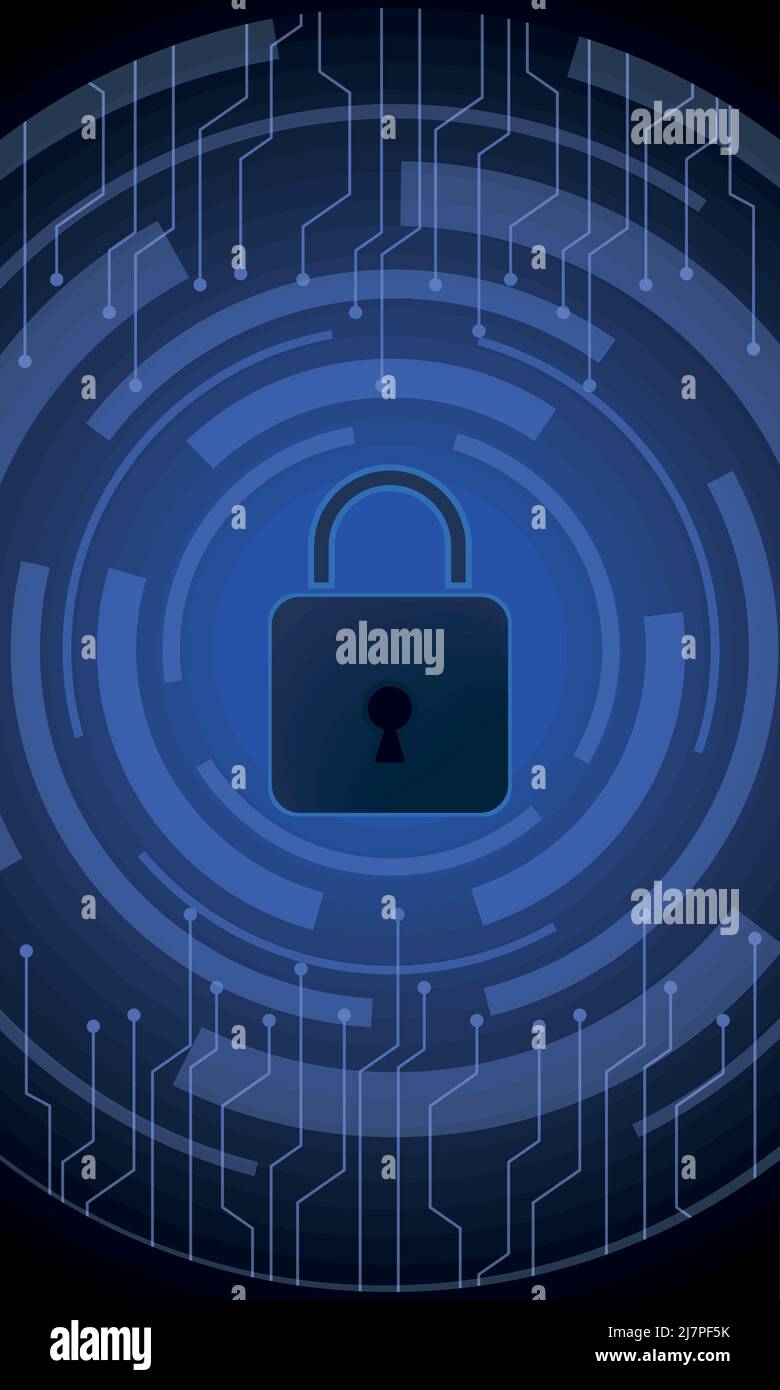padlock in circuit cyber security Stock Vector Image & Art - Alamy