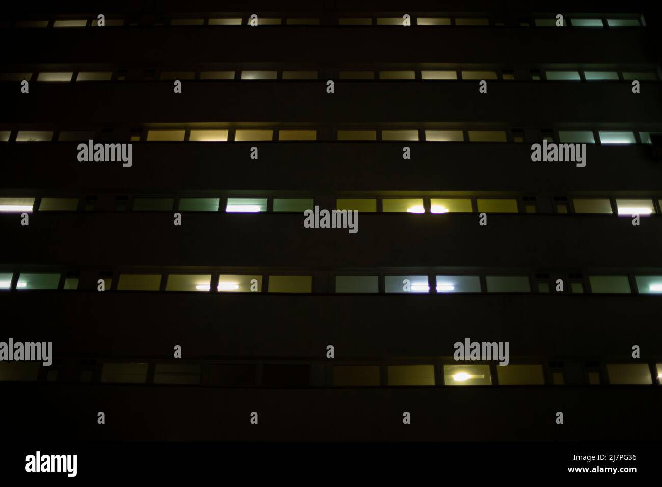Night illuminated people windows house hi-res stock photography and ...