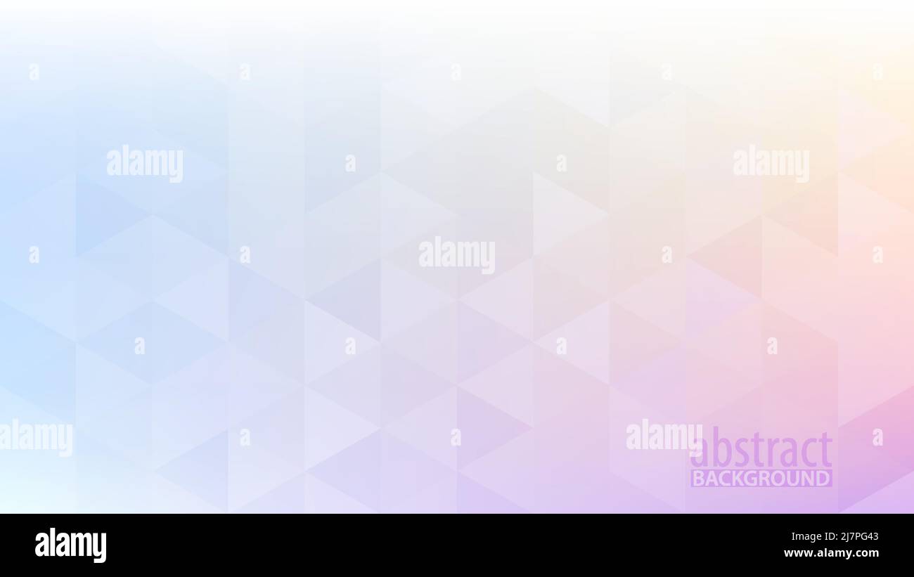 Abstract multicolor gradient pastel colors background with translucent triangles. Subtle vector ...