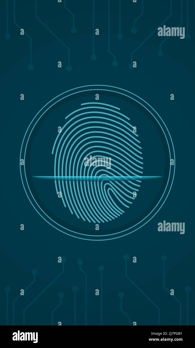 fingerprint with scann cyber security Stock Vector Image & Art - Alamy