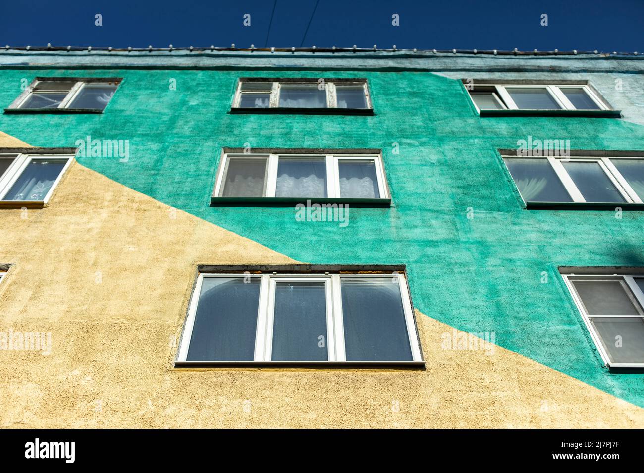 Windows in house. Details of building. Residential architecture ...