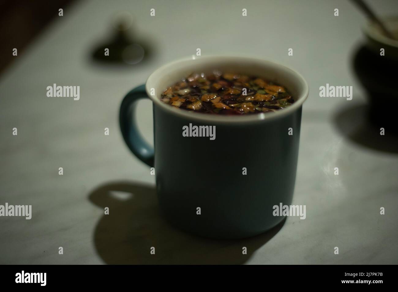 Cup of tea. Mug on table. Delicious tea Stock Photo - Alamy