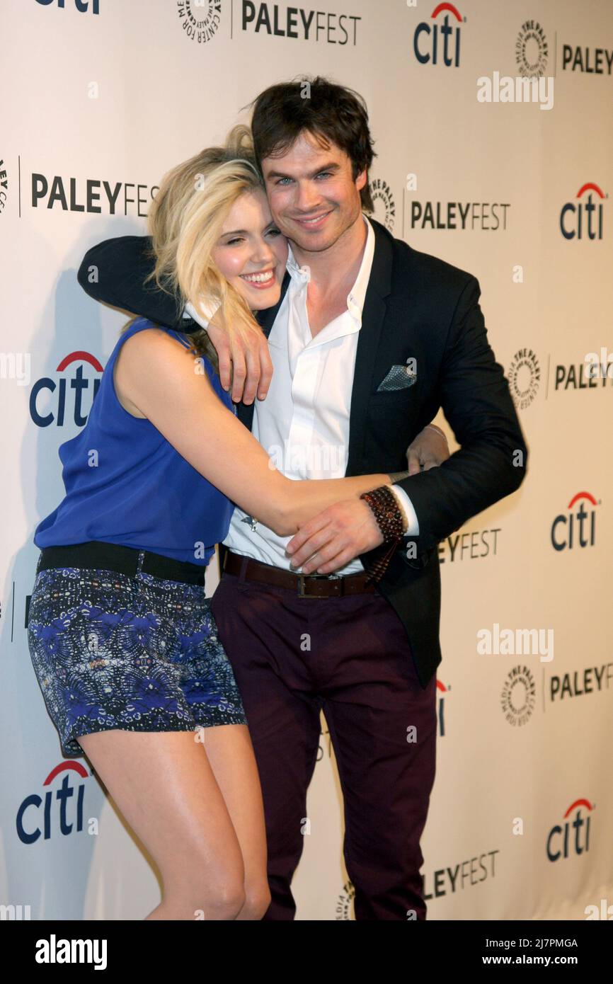 LOS ANGELES - MAR 16: Maggie Grace, Ian Somerhalder at the PaleyFEST ...