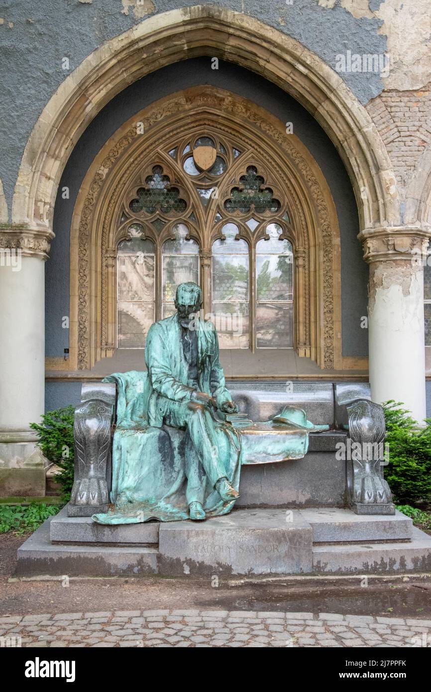 Statue of Sándor Károlyi at Vajdahunyad Castle, Budapest, Hungary. The ...