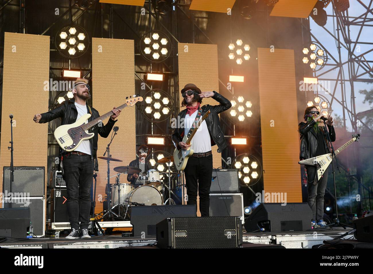 Turin, Italy. 10th May, 2022. Circus Mircus rock band represents ...