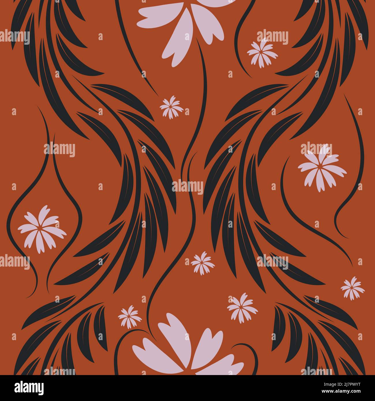 Folk flowers print Floral pattern Ethnic art Stock Vector Image & Art ...