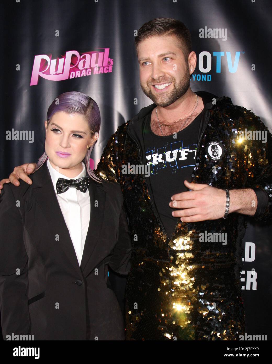 LOS ANGELES - FEB 17: Kelly Osbourne, Johnny Scruff at the "RuPaul's ...