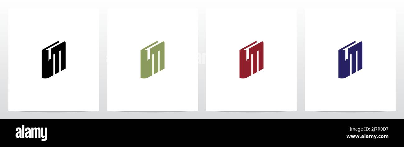 Book With Marker Letter Logo Design M Stock Vector Image & Art - Alamy