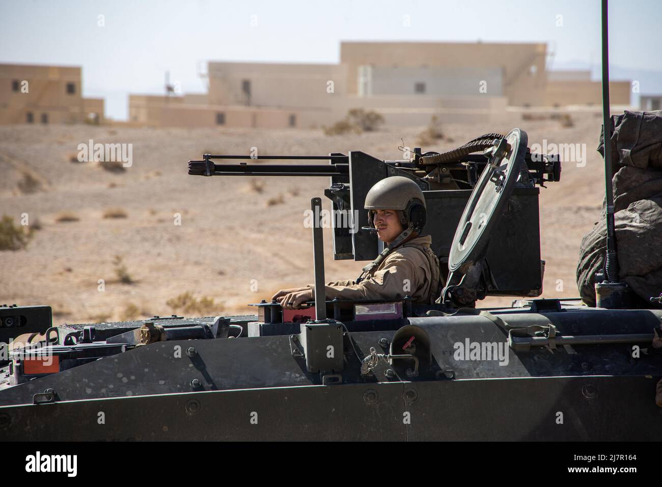 A U.S. Marine with Bravo Company, 3d Assault Amphibian Battalion, 1st ...