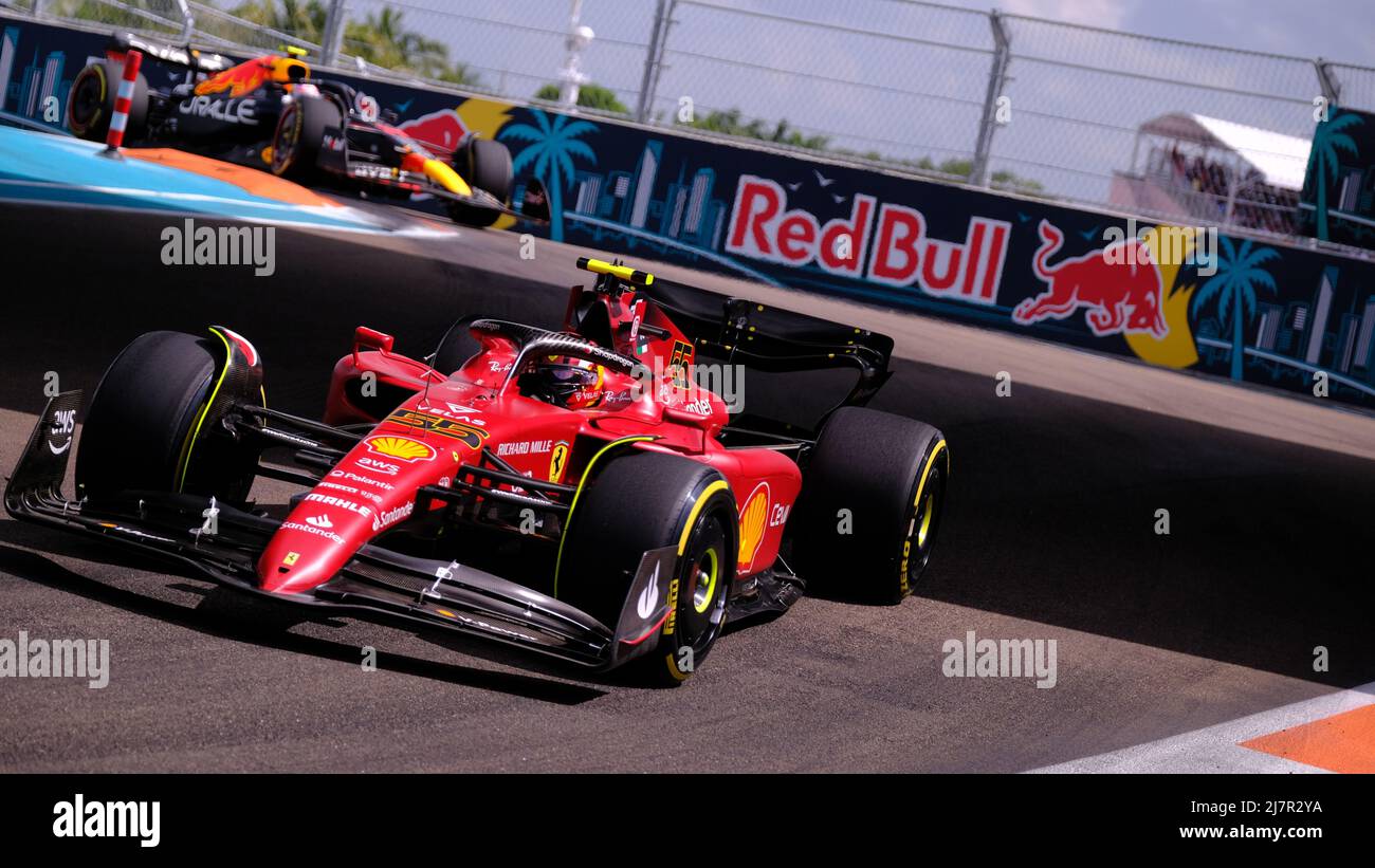 May 8th, 2022: Carlos Sainz, Team Ferrari driver #55 during the Formula ...
