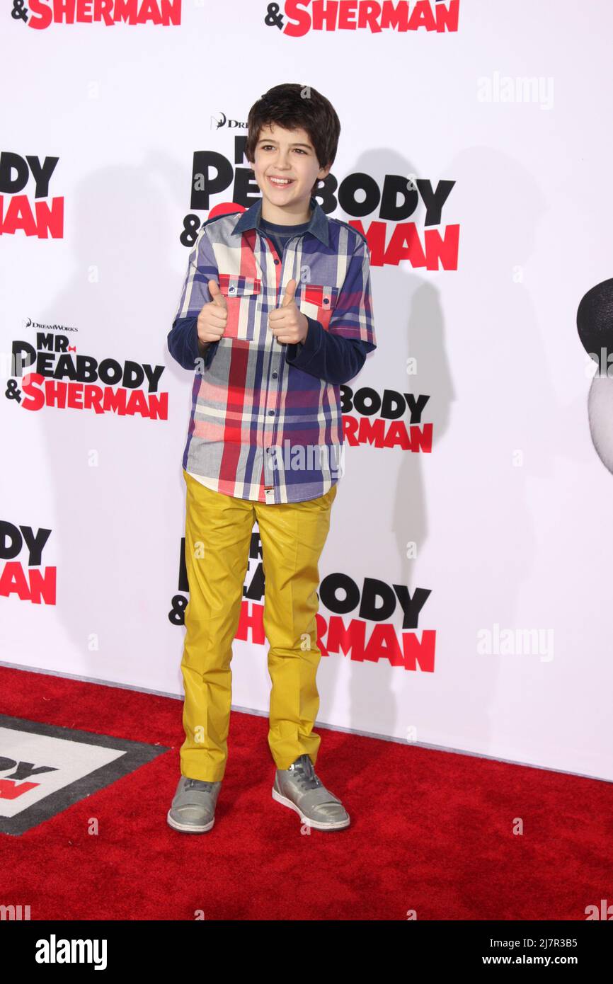 LOS ANGELES - MAR 5: Joshua Rush at the "Mr.Peabody and Sherman ...