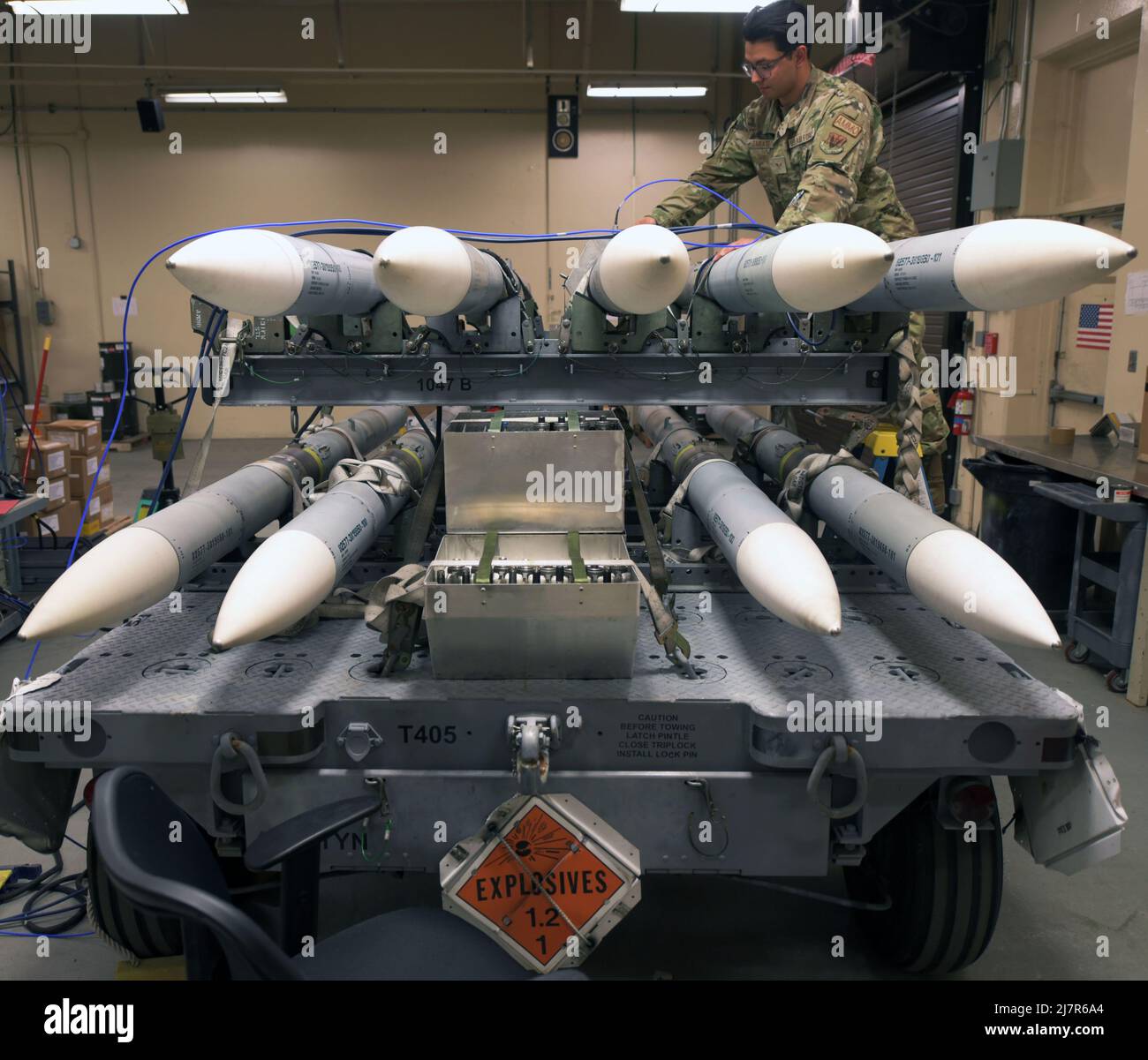 U.S. Air Force Senior Airman Zarate, 325th Munitions Squadron precision ...
