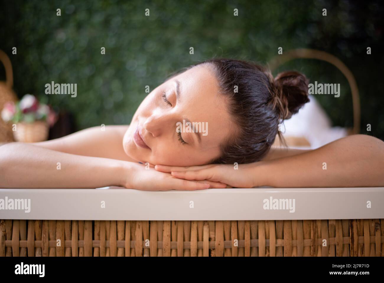 Resting face on hands hi-res stock photography and images - Alamy