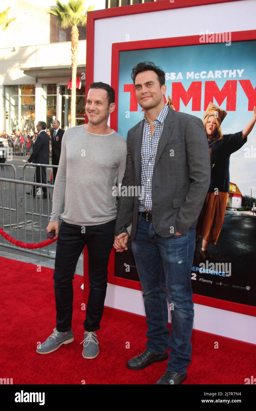 LOS ANGELES - JUN 30: Jason Landau, Cheyenne Jackson at the "Tammy" Los ...