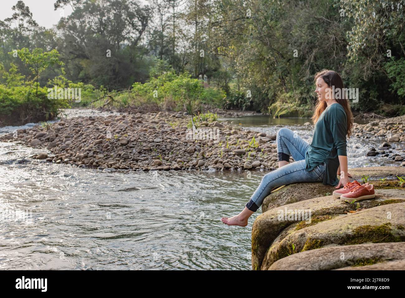 Female admiring beautiful view hi-res stock photography and images - Alamy