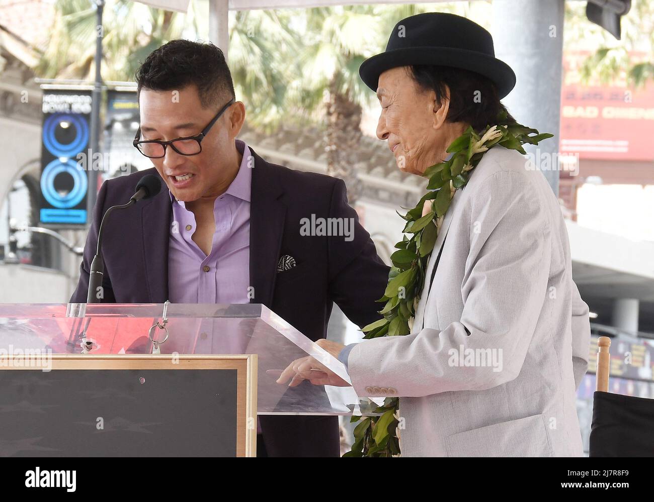 California, USA, May 10, 2022.(L-R) Daniel Dae Kim and James Hong at ...