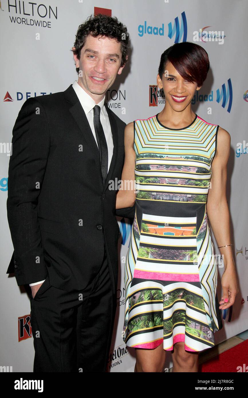 LOS ANGELES - APR 12: James Frain, Marta Cunningham at the GLAAD Media ...