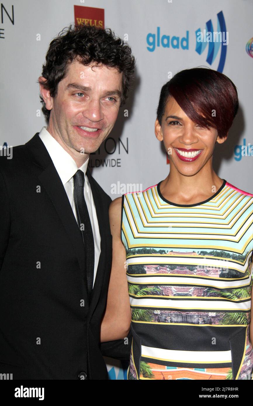 LOS ANGELES - APR 12: James Frain, Marta Cunningham at the GLAAD Media ...