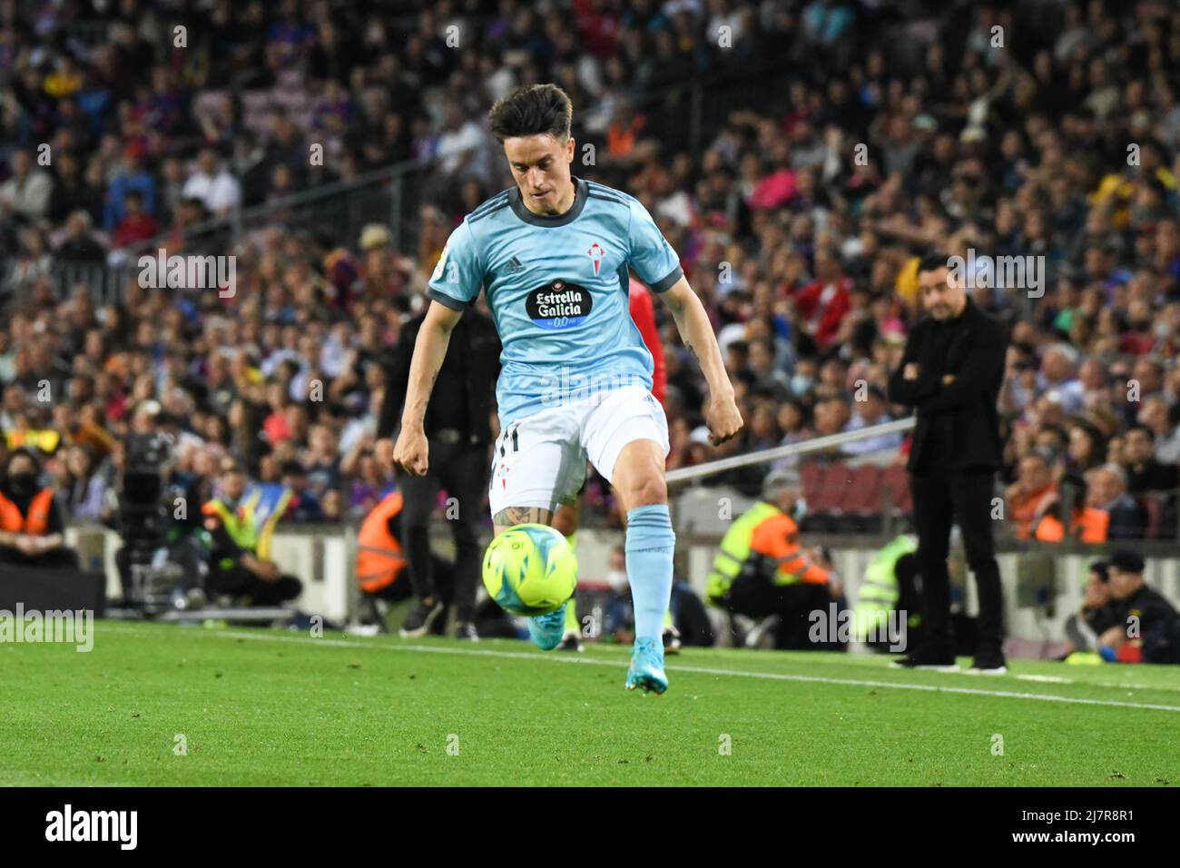 BARCELONA, SPAIN - MAY 10: Franco Cervi of RC Celta de Vigo passes the ...