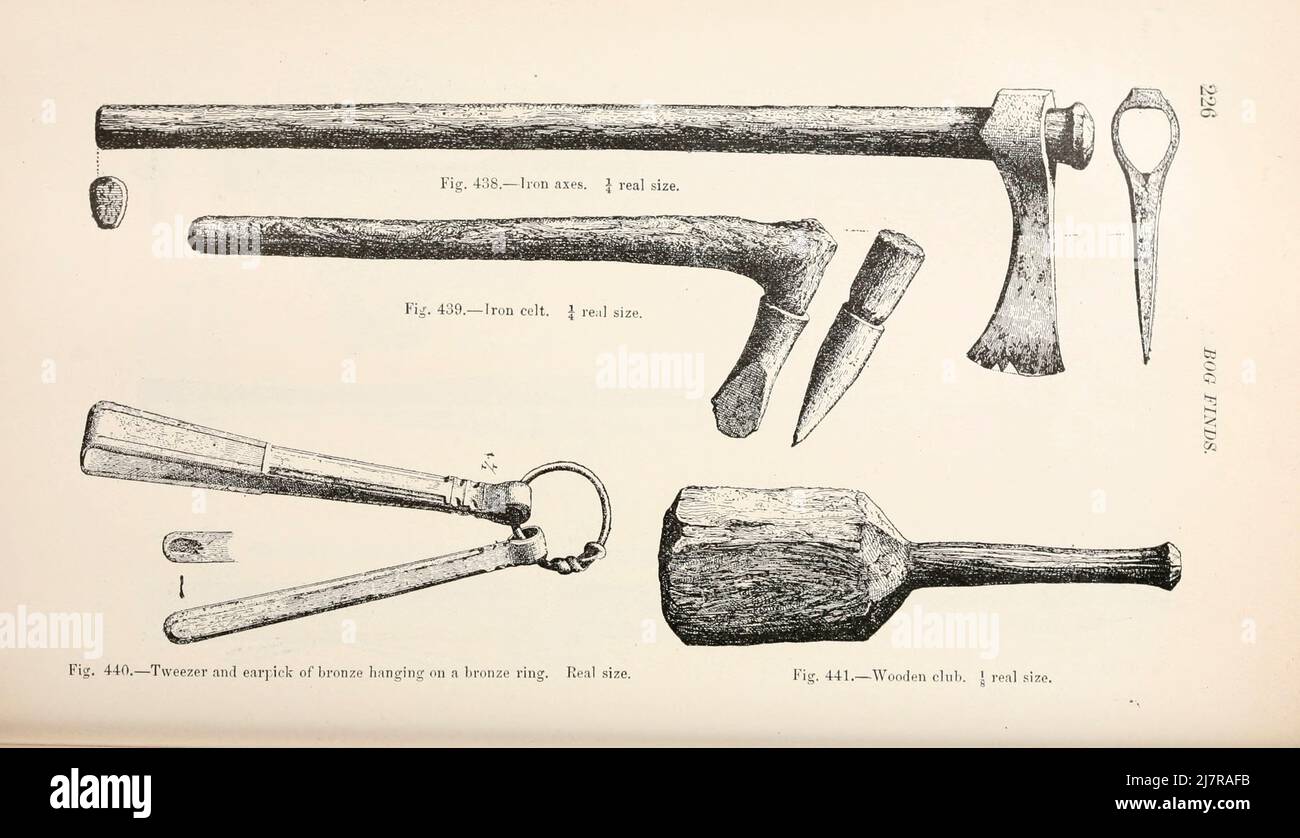 Battle axes, 19th century illustration Stock Photo - Alamy