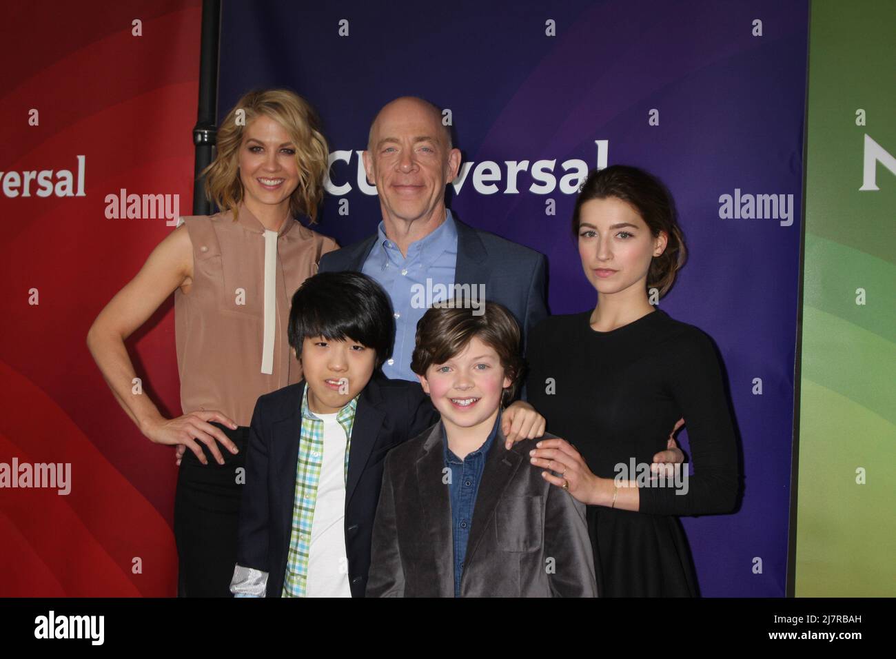 PALM SPRINGS - JAN 19: Jenna Elfman, JK Simmons, Ava Deluca-Verley ...