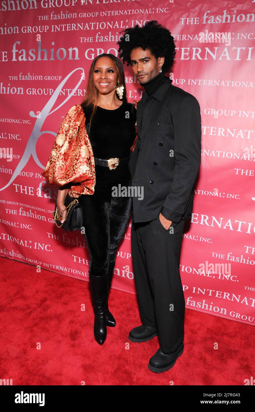 Raquel Riley Thomas and Edwin Pierrot attend the Fashion Group ...