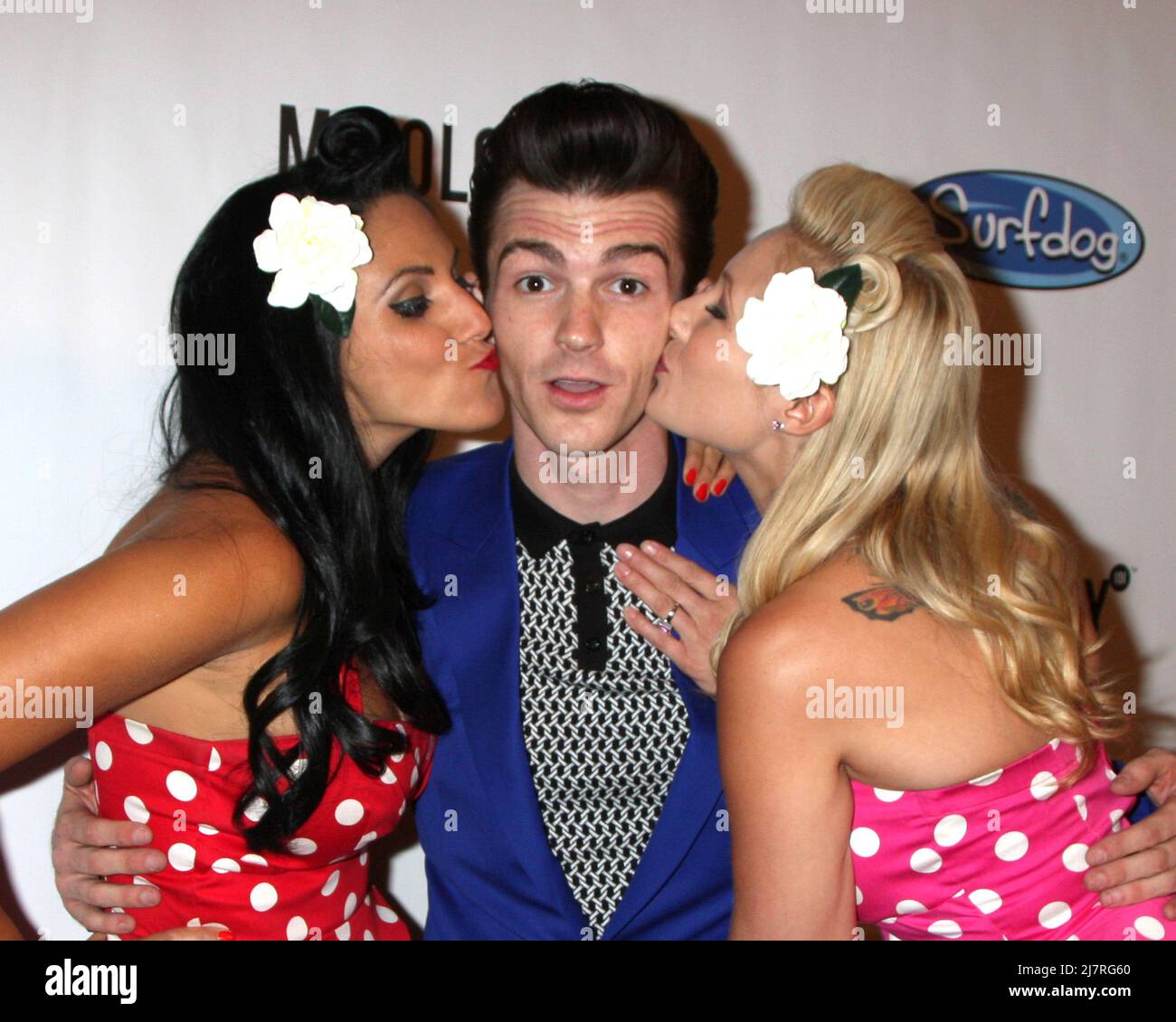 LOS ANGELES - APR 17: Drake Bell, models at the Drake Bell’s Album ...