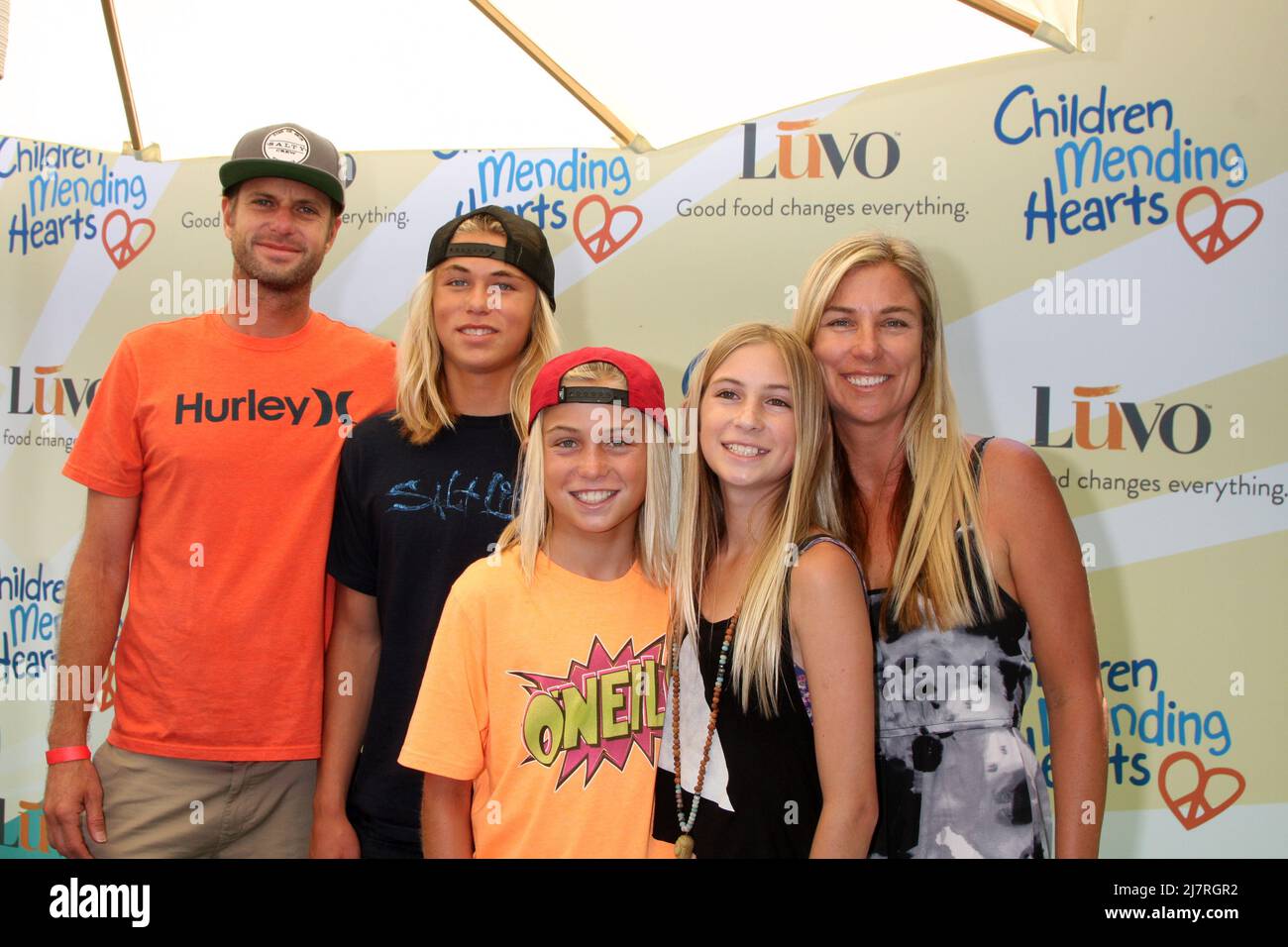 LOS ANGELES - JUN 14: Rick DeVoe. Ryder DeVoe, Fisher DeVoe, Jaysea ...