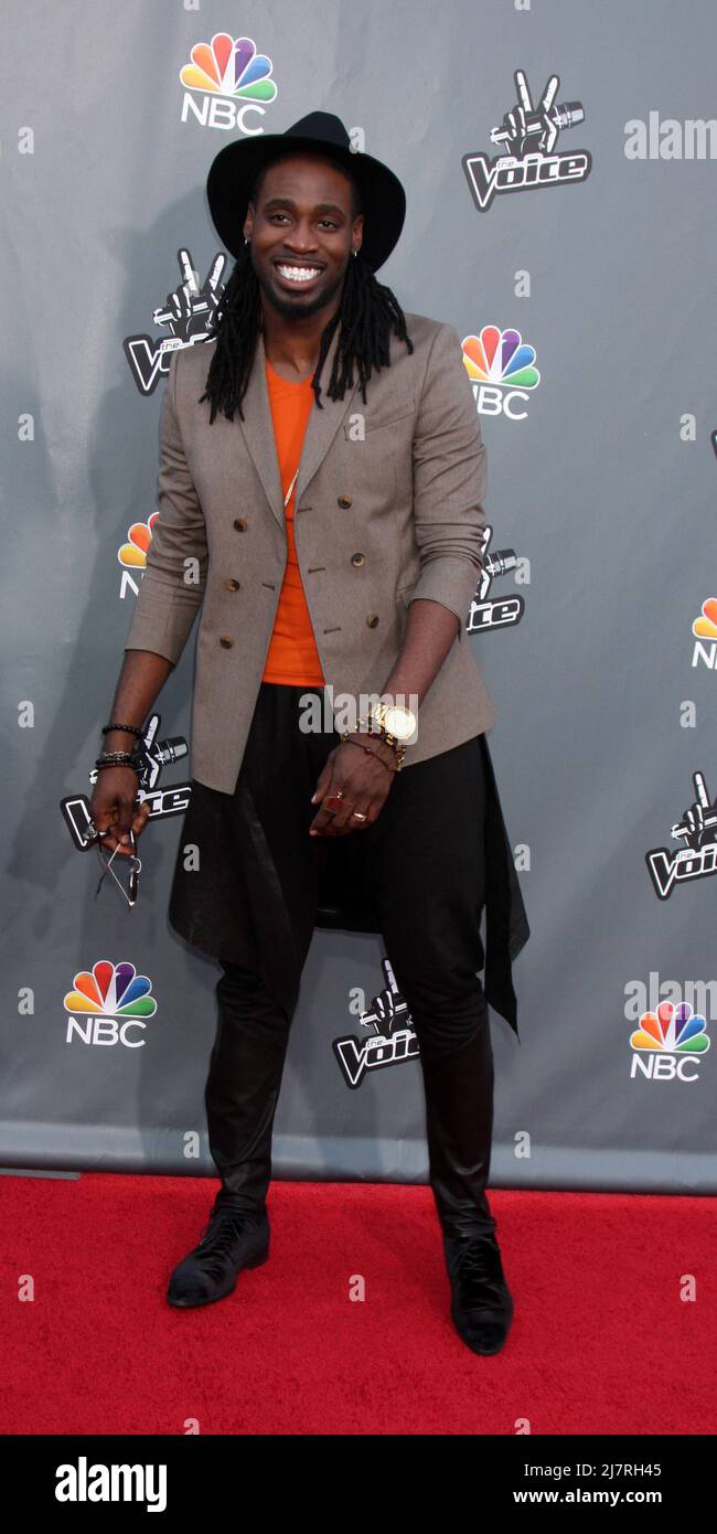 LOS ANGELES - APR 15: Delvin Choice at the NBC's "The Voice" Season 6 ...