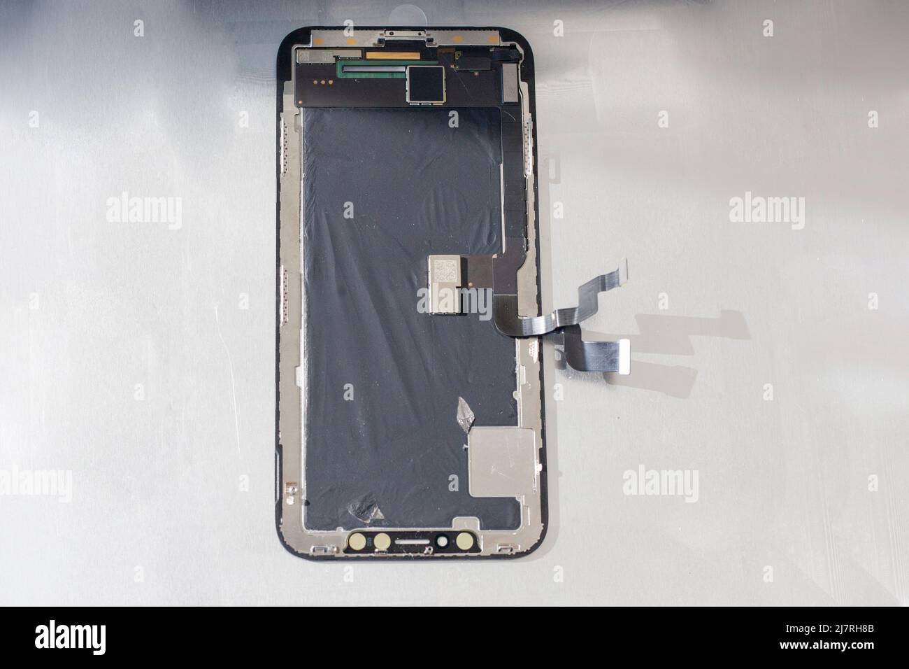 Disassembled smartphone on white background. Phone repair. Details of ...