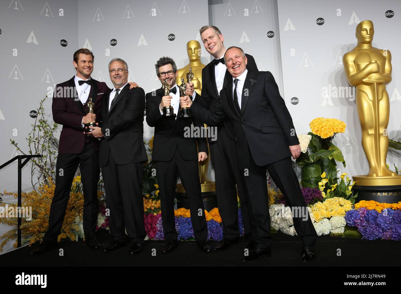 LOS ANGELES - MAR 2: Chris Hemsworth, sound editors Skip Lievsay, Niv ...