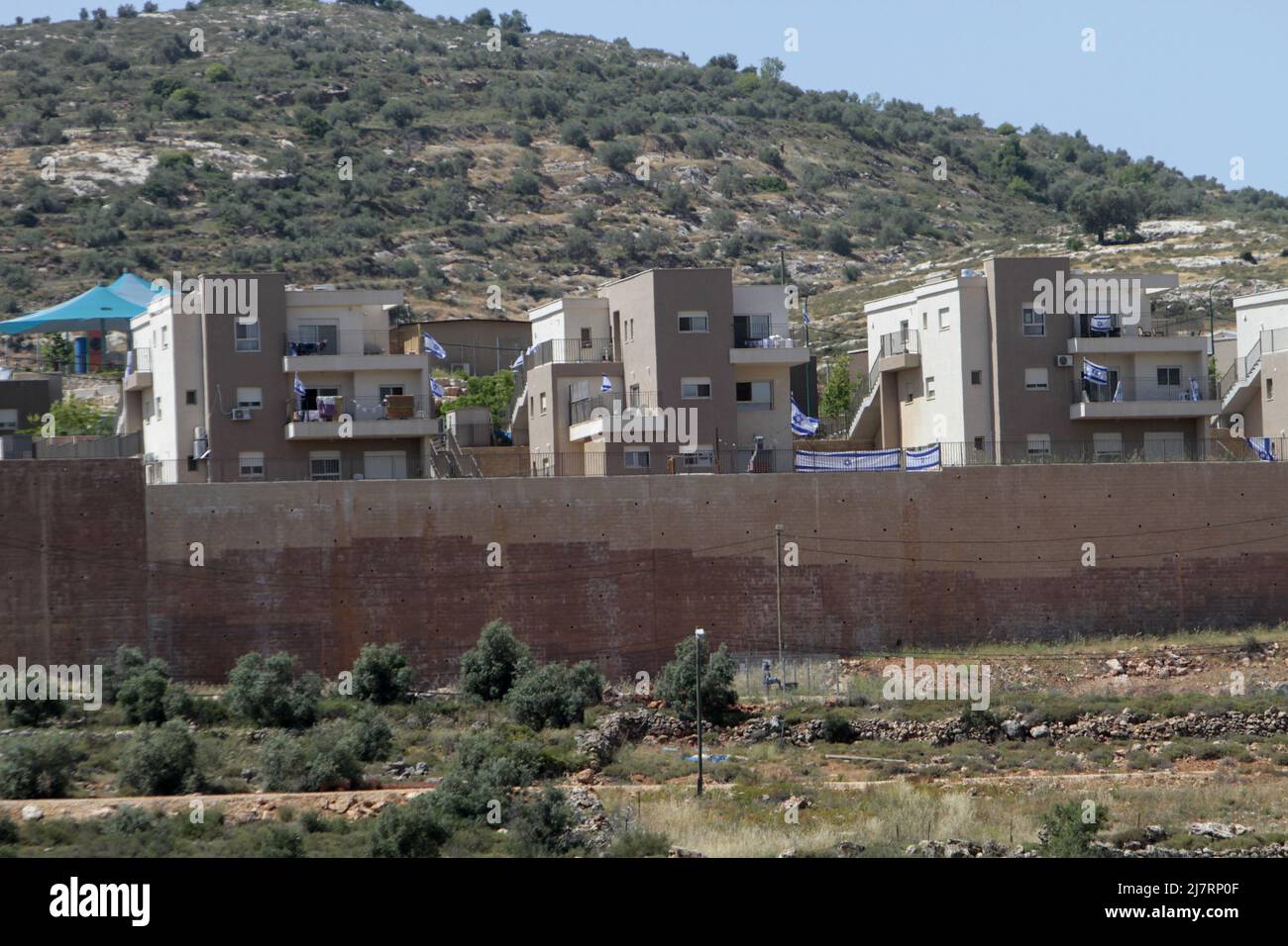 Nablus, Palestine. 10th May, 2022. General view of new buildings in the ...