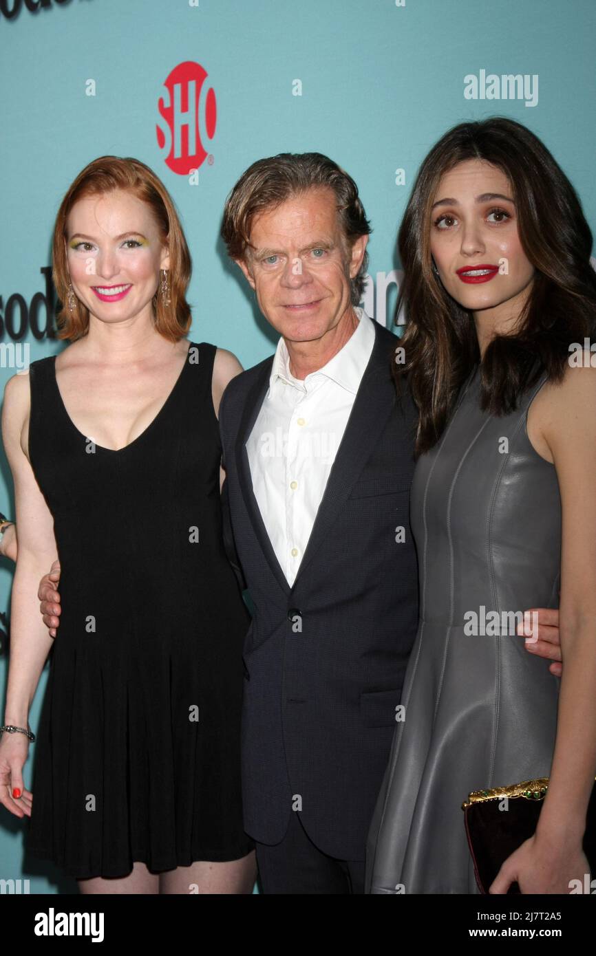 LOS ANGELES - JAN 5: Alicia Witt, William H. Macy, Emmy Rossum at the ...