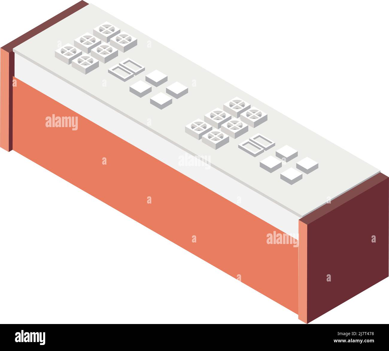 orange isometric building facade icon Stock Vector Image & Art - Alamy