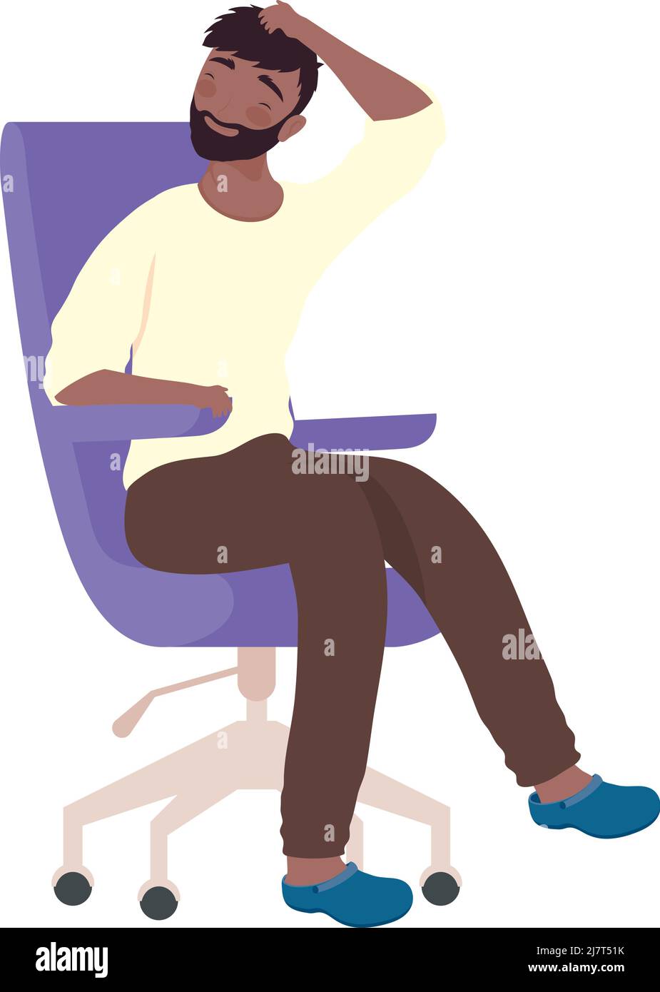 afro man in active break character Stock Vector Image & Art - Alamy