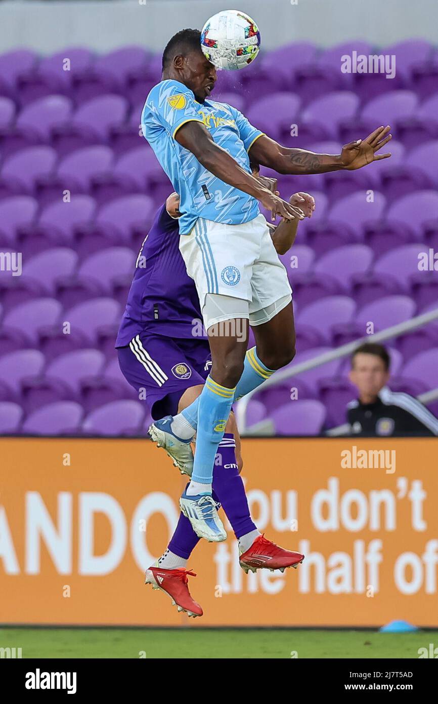 May 10, 2022: Philadelphia Union forward CORY BURKE (19) gets a header ...