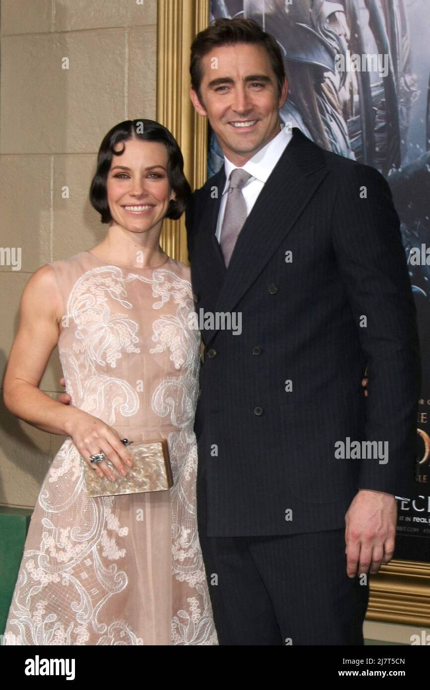 LOS ANGELES - DEC 9: Evangeline Lilly, Lee Pace at the "The Hobbit: The ...