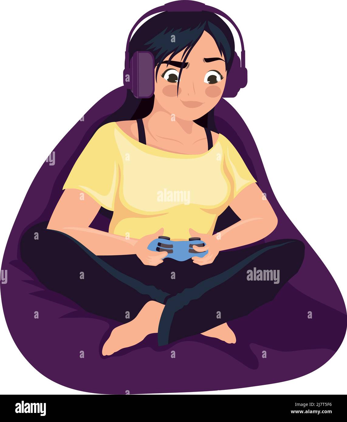 young girl playing video game character Stock Vector Image & Art - Alamy