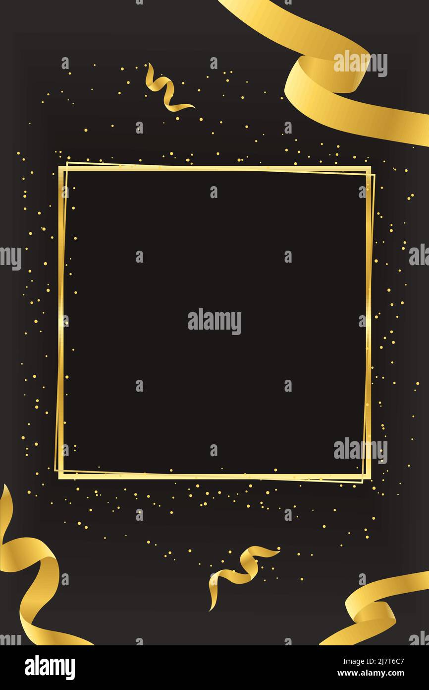 square golden frame and ribbons Stock Vector Image & Art - Alamy