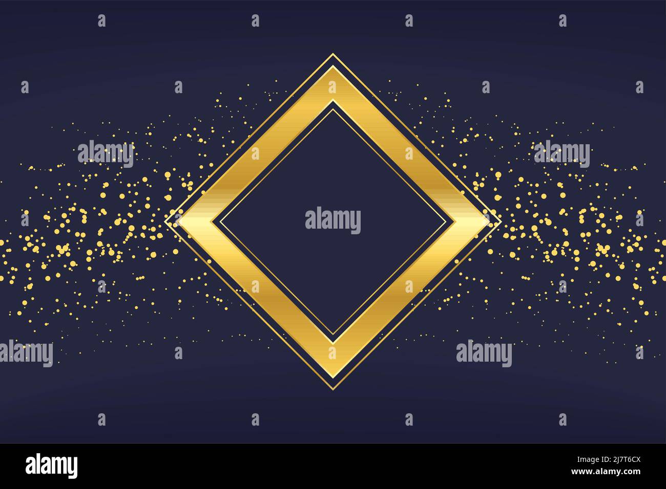 golden rhombus form frame poster Stock Vector Image & Art - Alamy